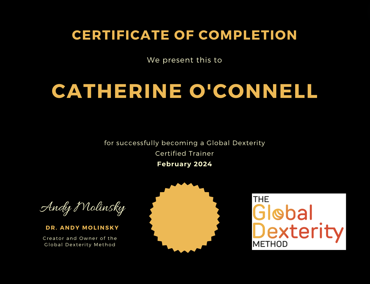 Catherine O’Connell becomes global dexterity certified trainer — Catherine O'Connell Law オコーネル外国 ...